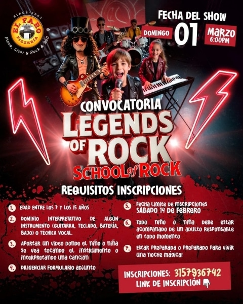 ¡Vuelve el School Of Rock – Legends Of Rock! 🤘En la casa El Faro Bar ...